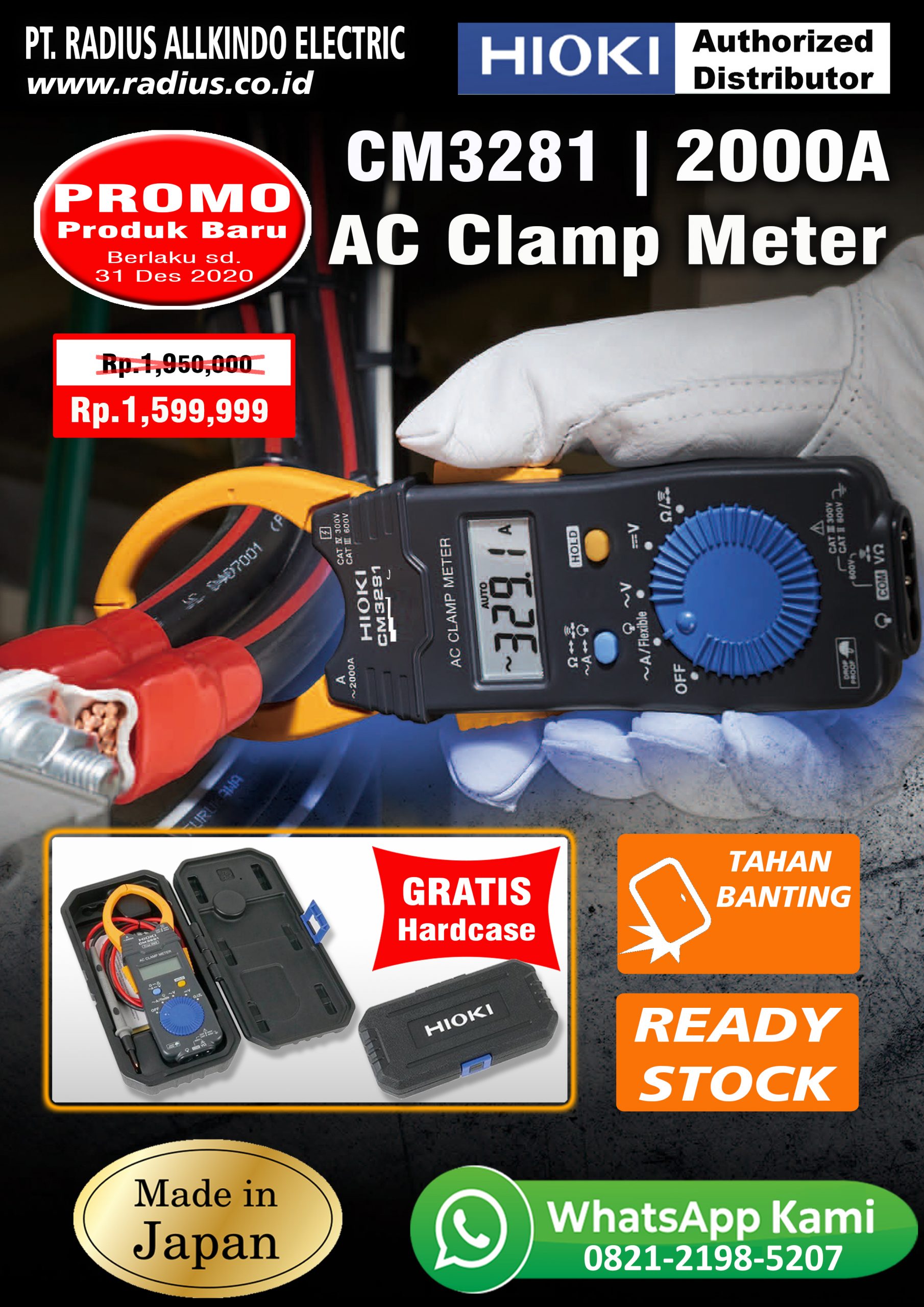 Review Hioki CM3281 dan Hioki CM3291 Tang Ampere AC 2000A | PT. Radius ...