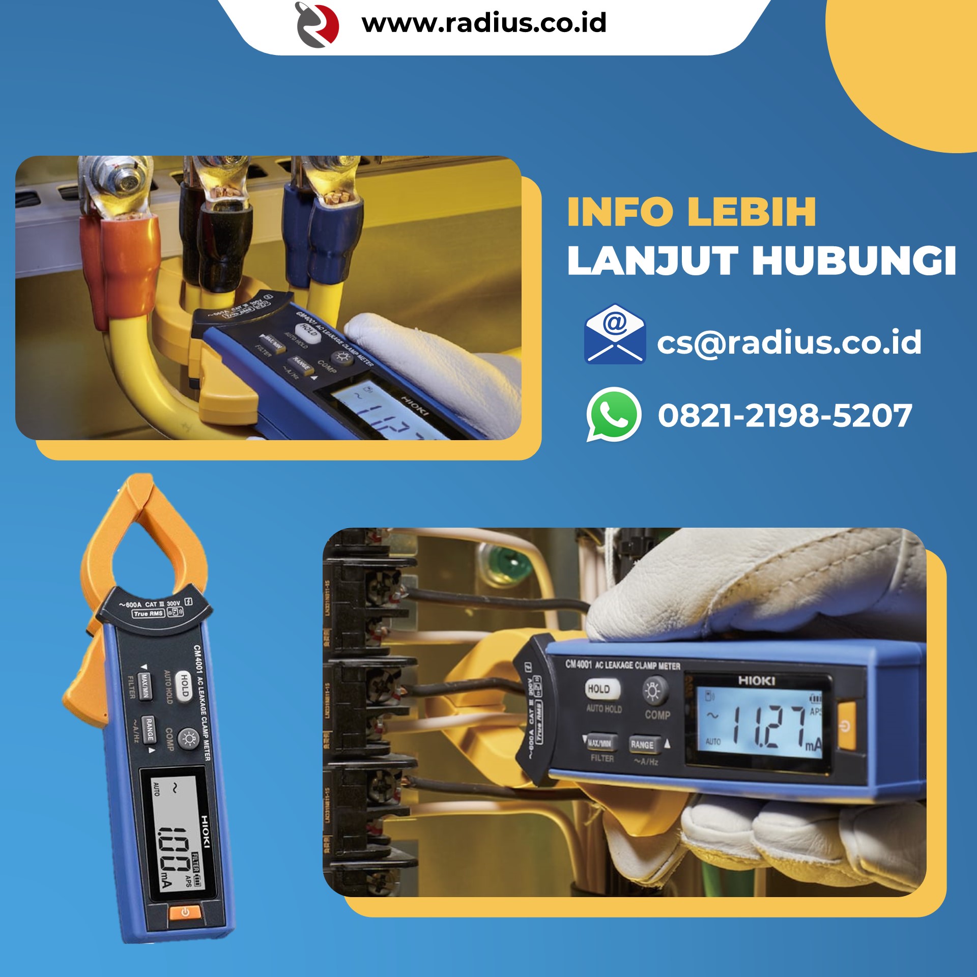 Hioki CM4001 AC Leakage Clamp Meter | PT. Radius Allkindo Electric