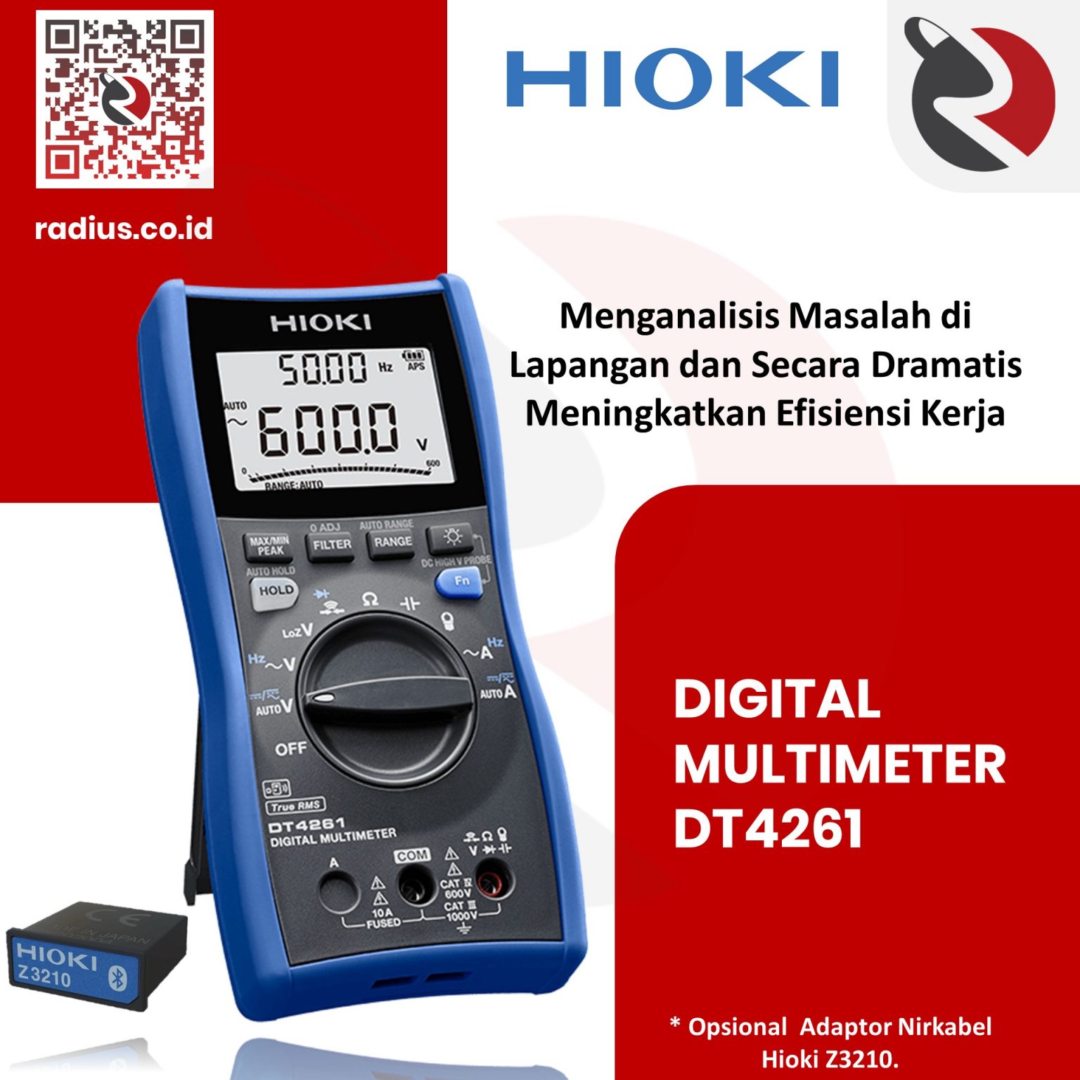 Hioki DT4261 Digital Multimeter | PT. Radius Allkindo Electric
