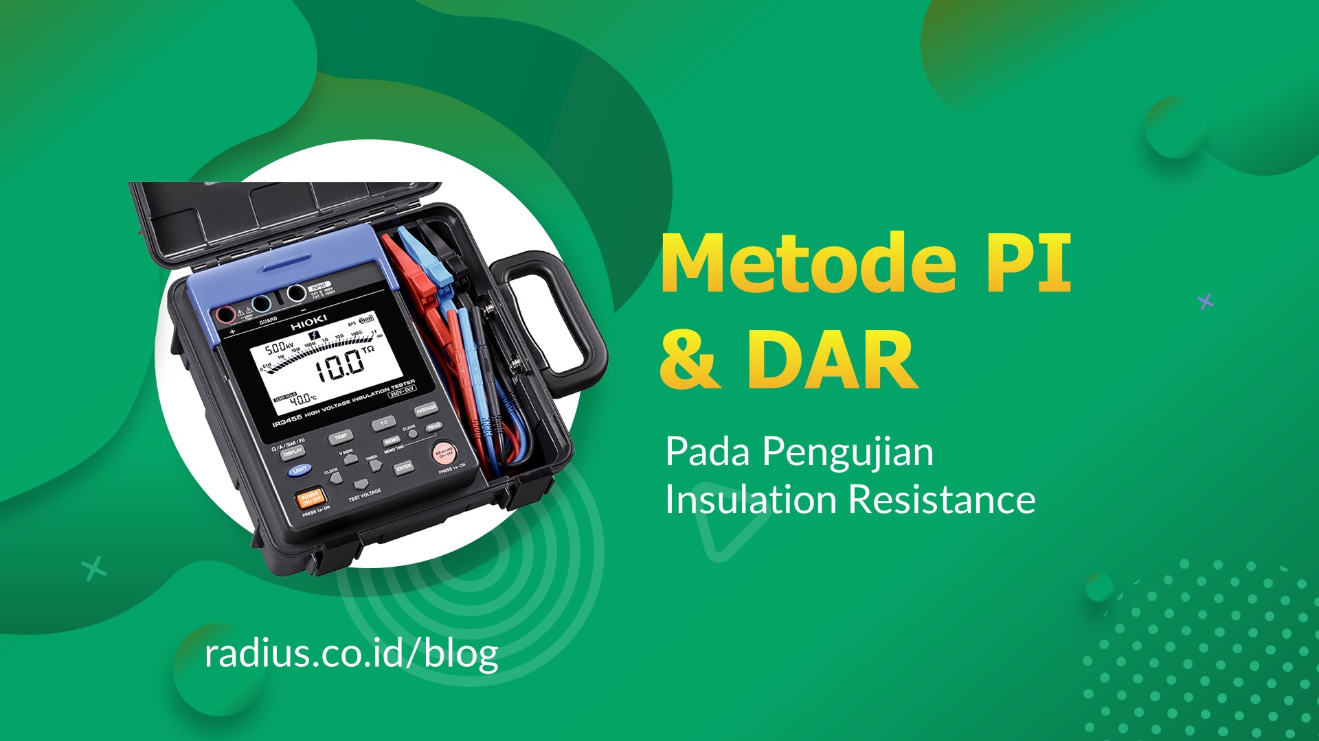 Apa Itu Metode PI Dan DAR Pada Pengujian Insulation Resistance? | PT. Radius Allkindo Electric