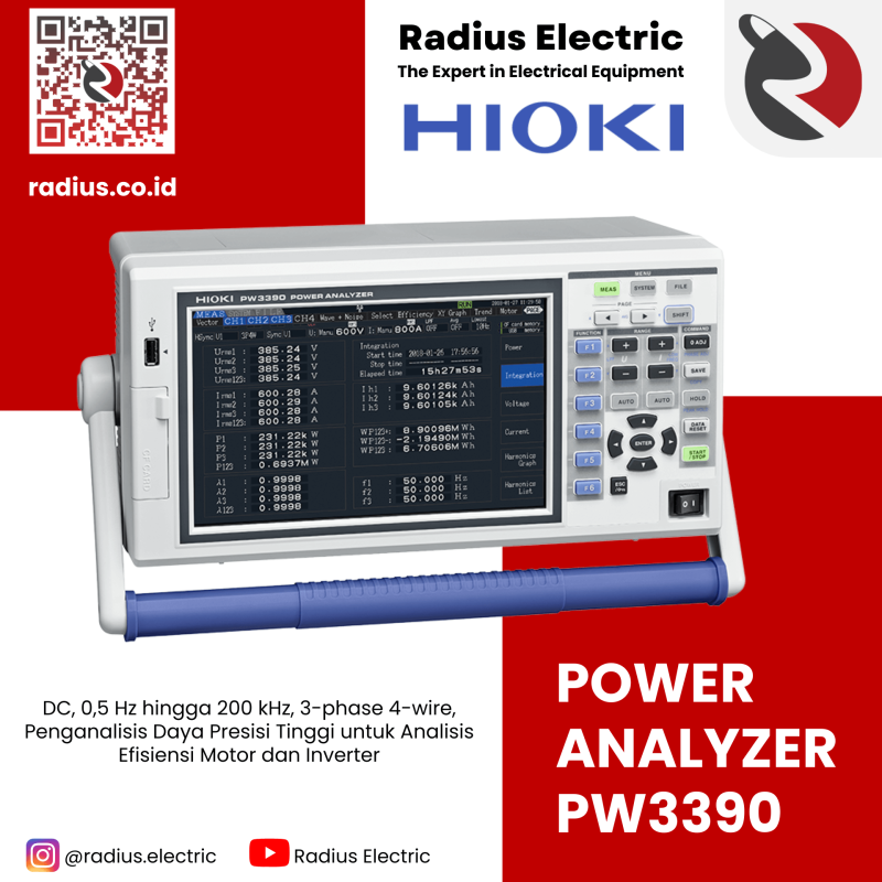 Hioki PW3390 Power Analyzer | PT. Radius Allkindo Electric