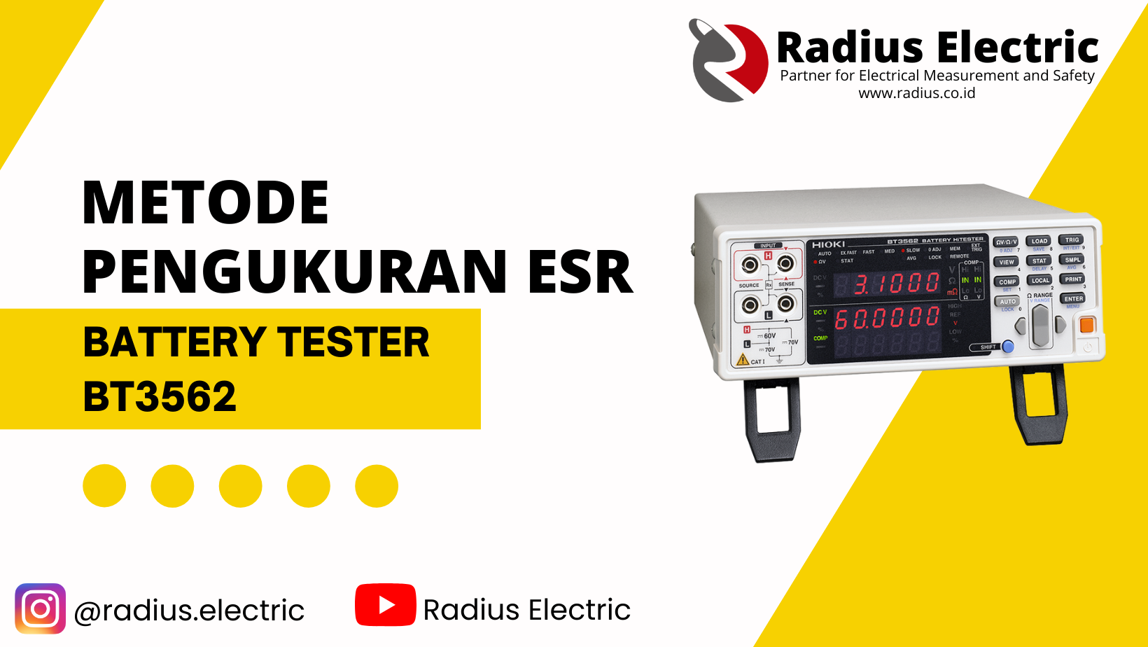 Ini Dia Metode Pengukuran ESR Menggunakan Battery Tester Hioki BT3562 ...