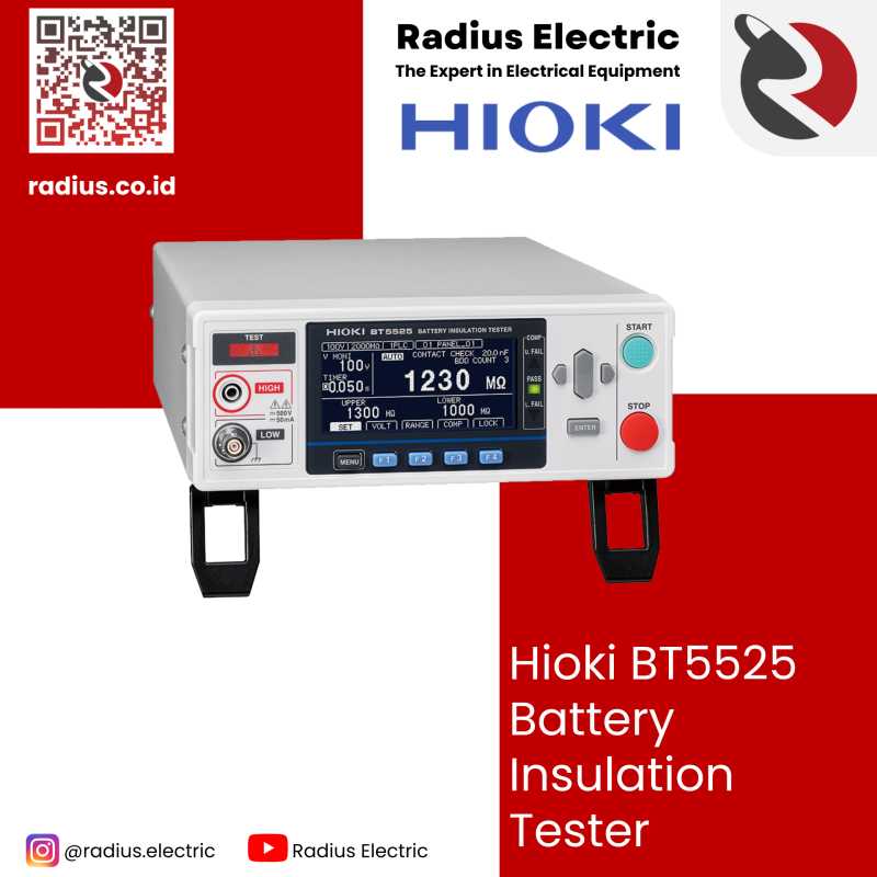 Hioki BT5525 Battery Insulation Tester | PT. Radius Allkindo Electric