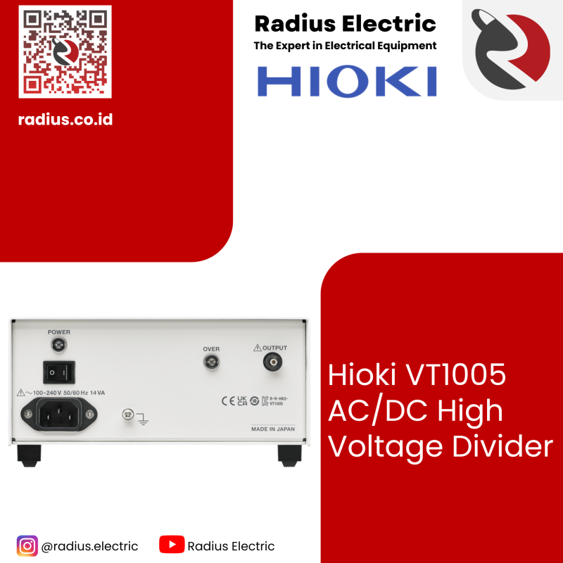 Hioki VT1005 AC/DC High Voltage Divider | PT. Radius Allkindo Electric